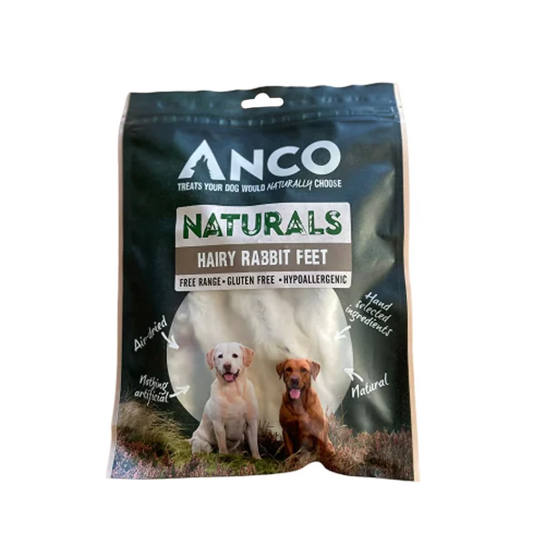 Anco Naturals Hairy Rabbit Feet - HoofsandPaws Online