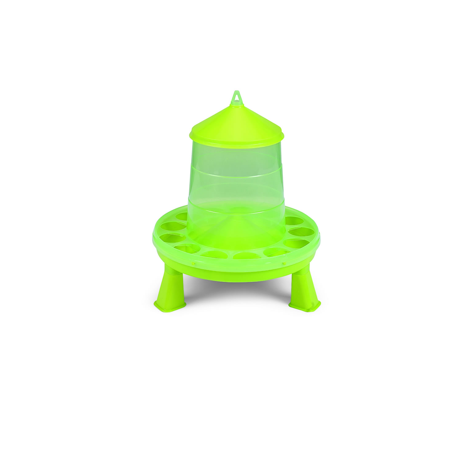 Gaun Poultry Feeder Plastic c/w Legs Green - HoofsandPaws Online